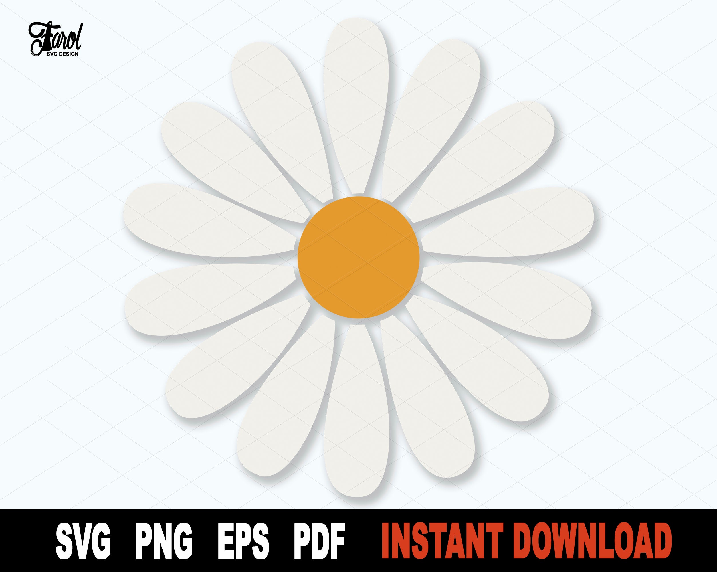 Daisy Flower SVG Flower SVG File for Cricut Silhouette - Etsy UK