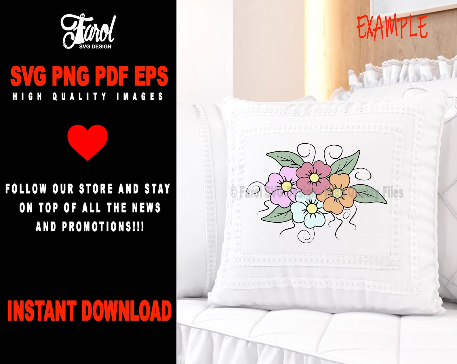 Flowers Svg Floral Decoration Svg File for Cricut Silhouette - Etsy