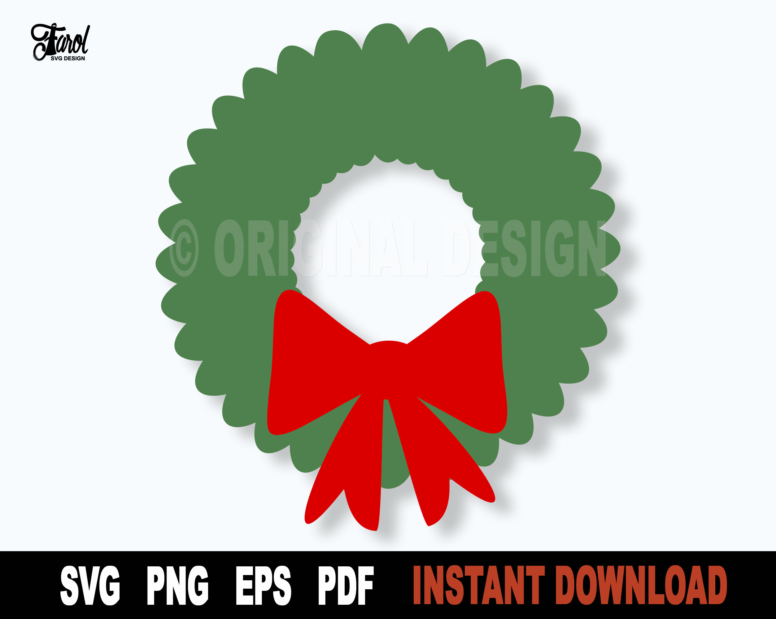 Christmas Wreath Svg Wreath Svg Christmas Svg File for - Etsy