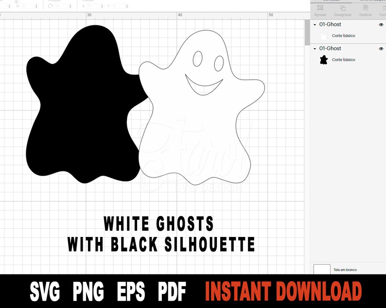 Ghost SVG File for Cricut Ghost SVG Bundle Spooky Holiday | Etsy