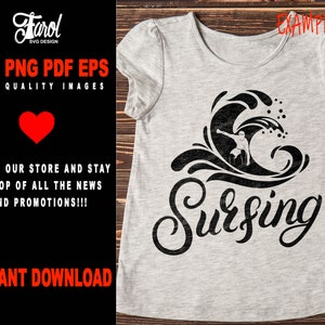 Surfing SVG Surf Board SVG File for Cricut Silhouette | Etsy Canada