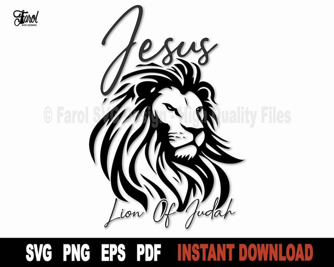 Lion of Judah SVG, Jesus the Lion Svg File for Cricut, Silhouette ...