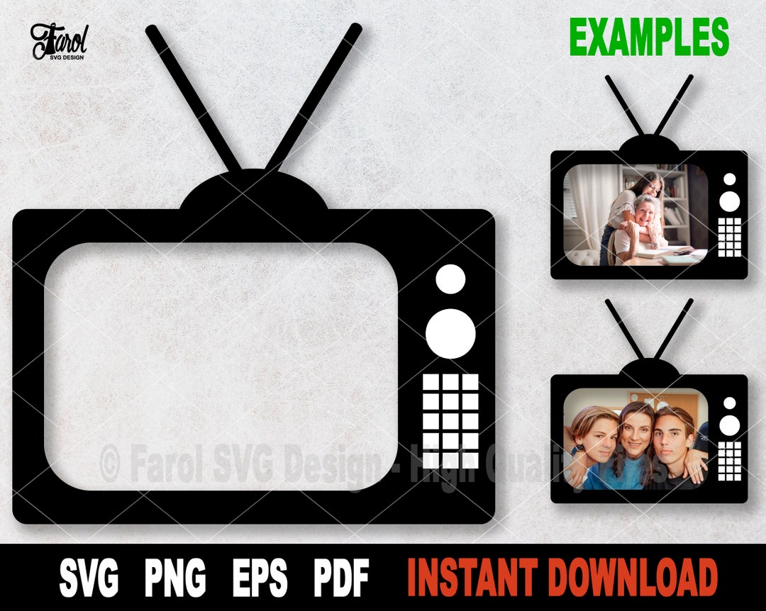 TV Svg, Vintage Retro Television Svg File for Cricut, Silhouette, Photo ...
