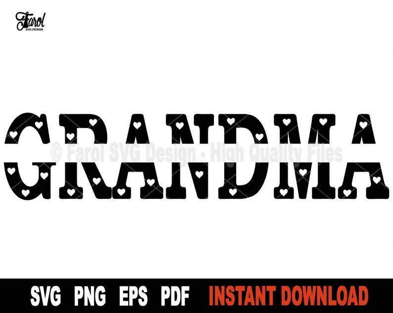Grandma SVG Split Name Frame Svg Mother's Day SVG File - Etsy