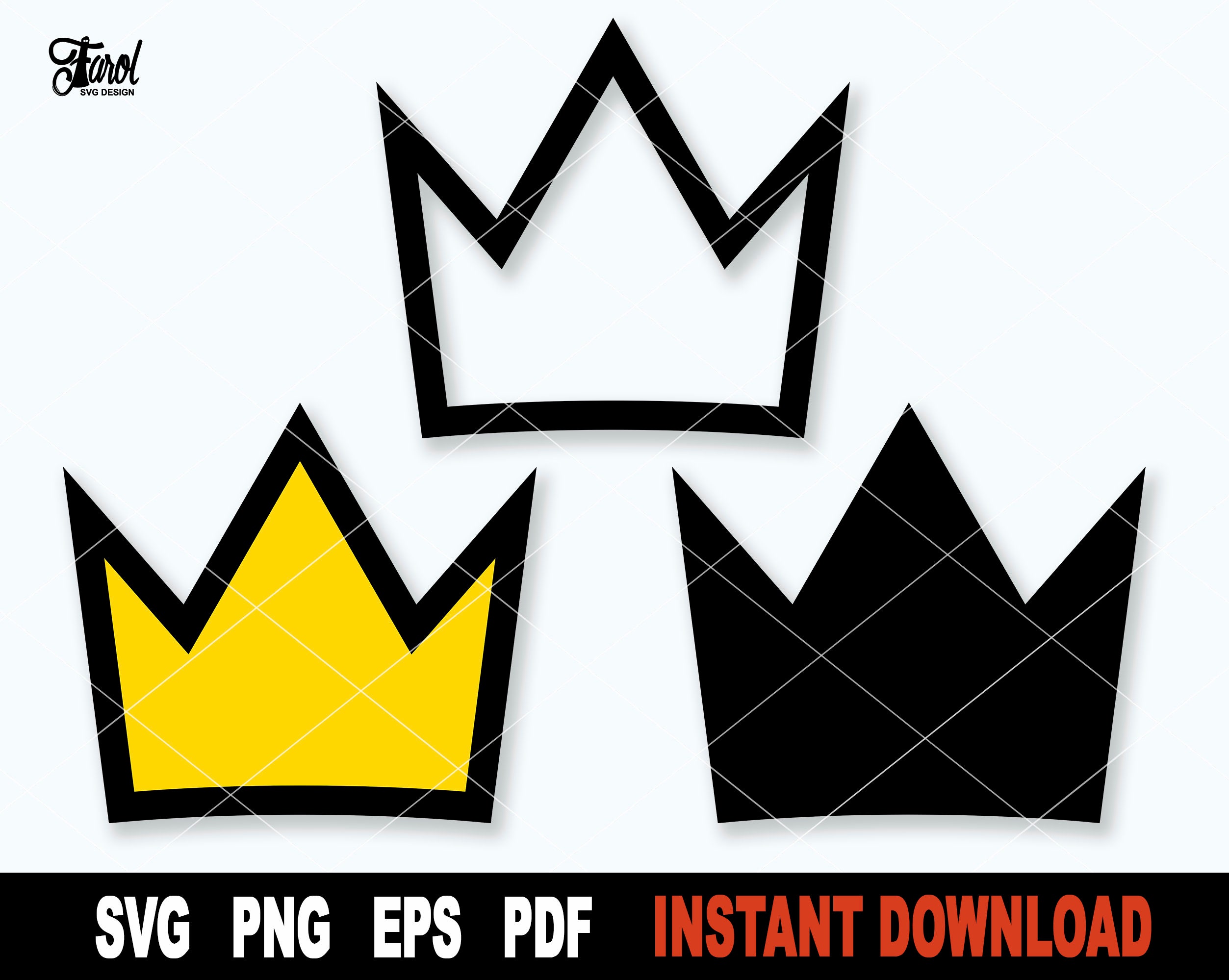 Krone SVG King Crown SVG Datei für Cricut Silhouette Svg | Etsy
