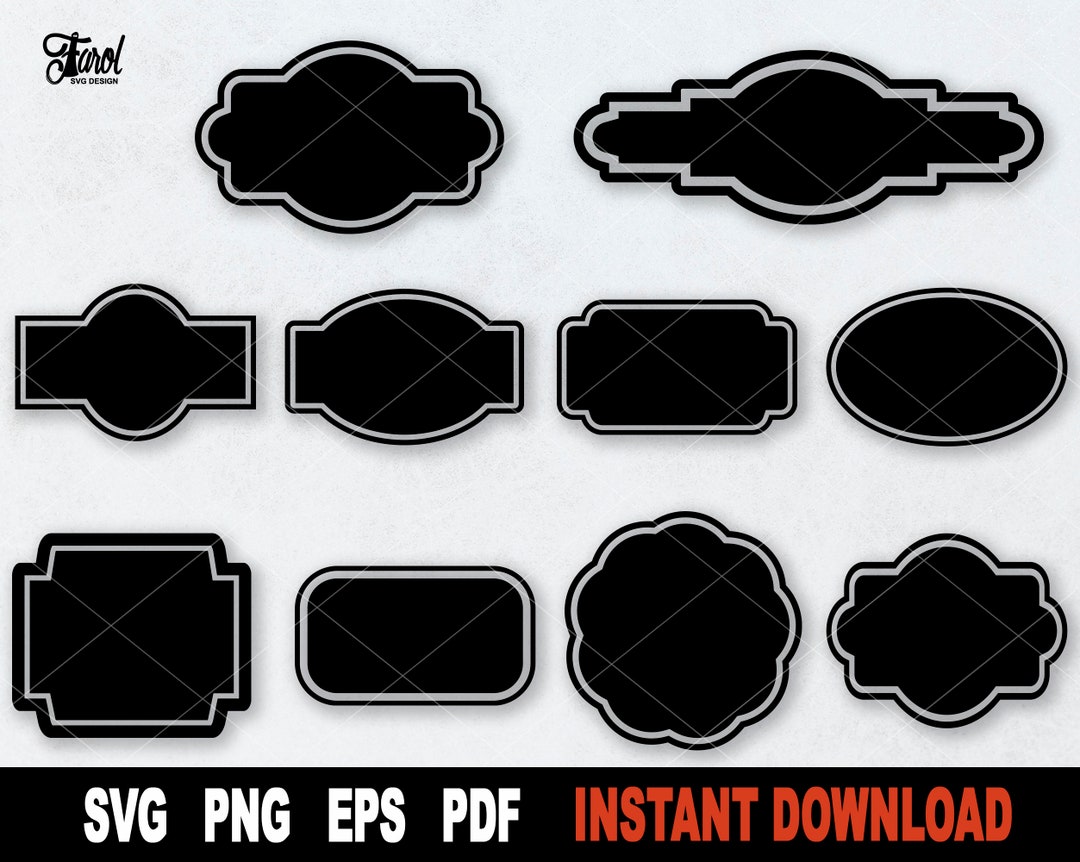 Label Shapes SVG Bundle: Frame Cut Files (digital Download) - Etsy