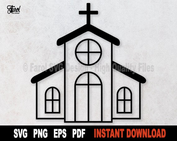 Church SVG Church Svg Cut File Religious Clipart Christian - Etsy