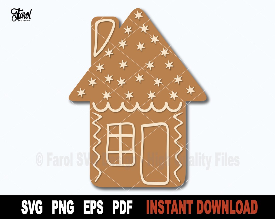 Gingerbread House Svg, Gingerbread Svg, Christmas Svg File for Cricut ...