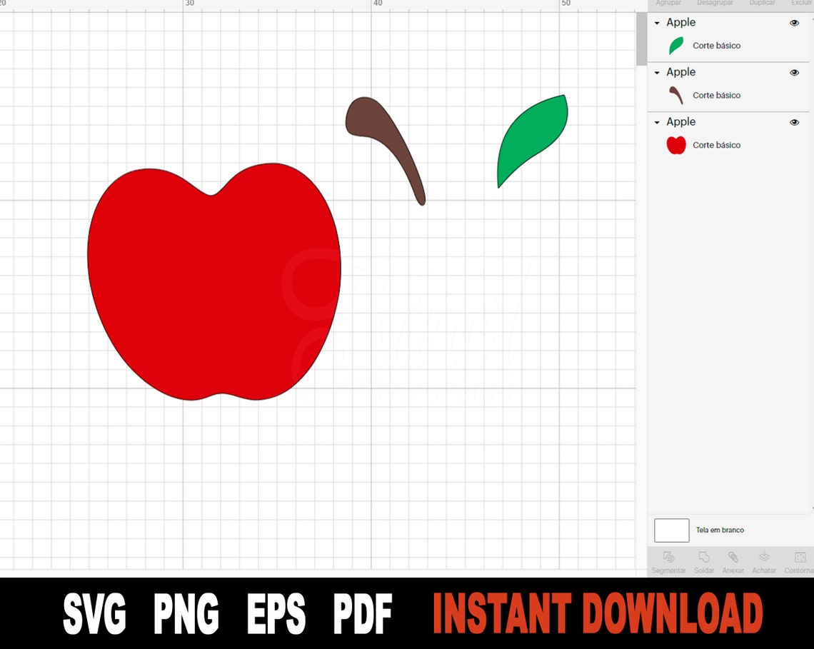 Apple SVG Red Apple SVG Files for Cricut With 3 Layers Apple | Etsy