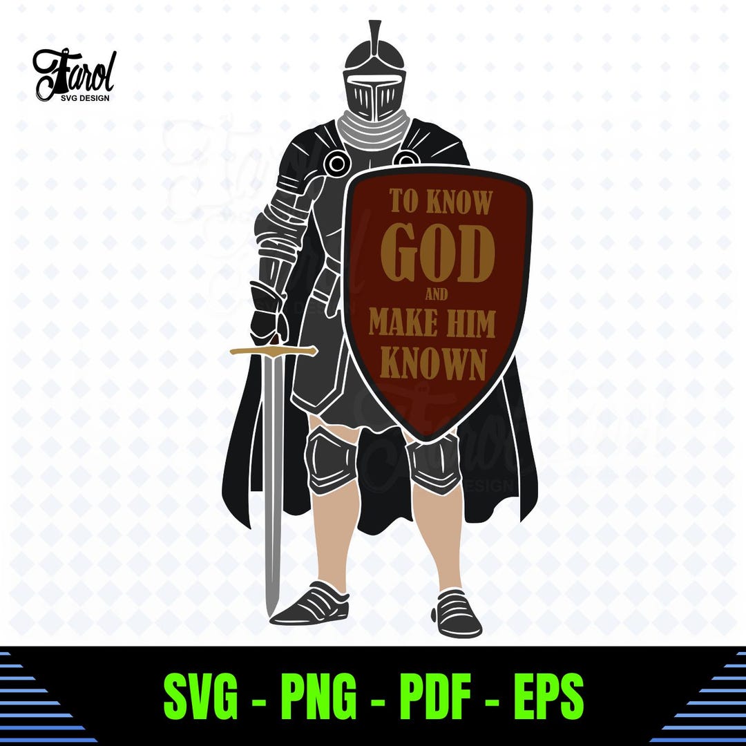 Knight of God SVG | Christian Warrior Design (digital Files) - Etsy