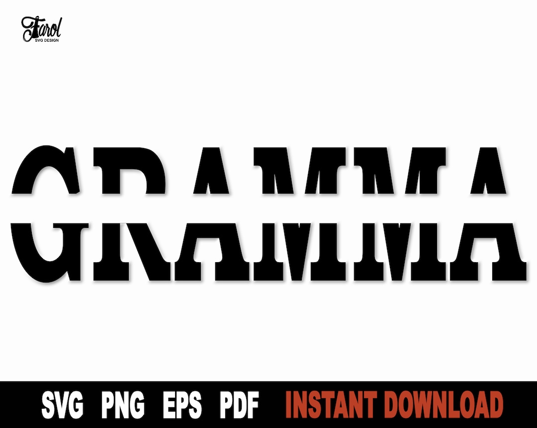 Gramma Svg, Split Name Frame Svg, Gramma Svg File for Cricut ...
