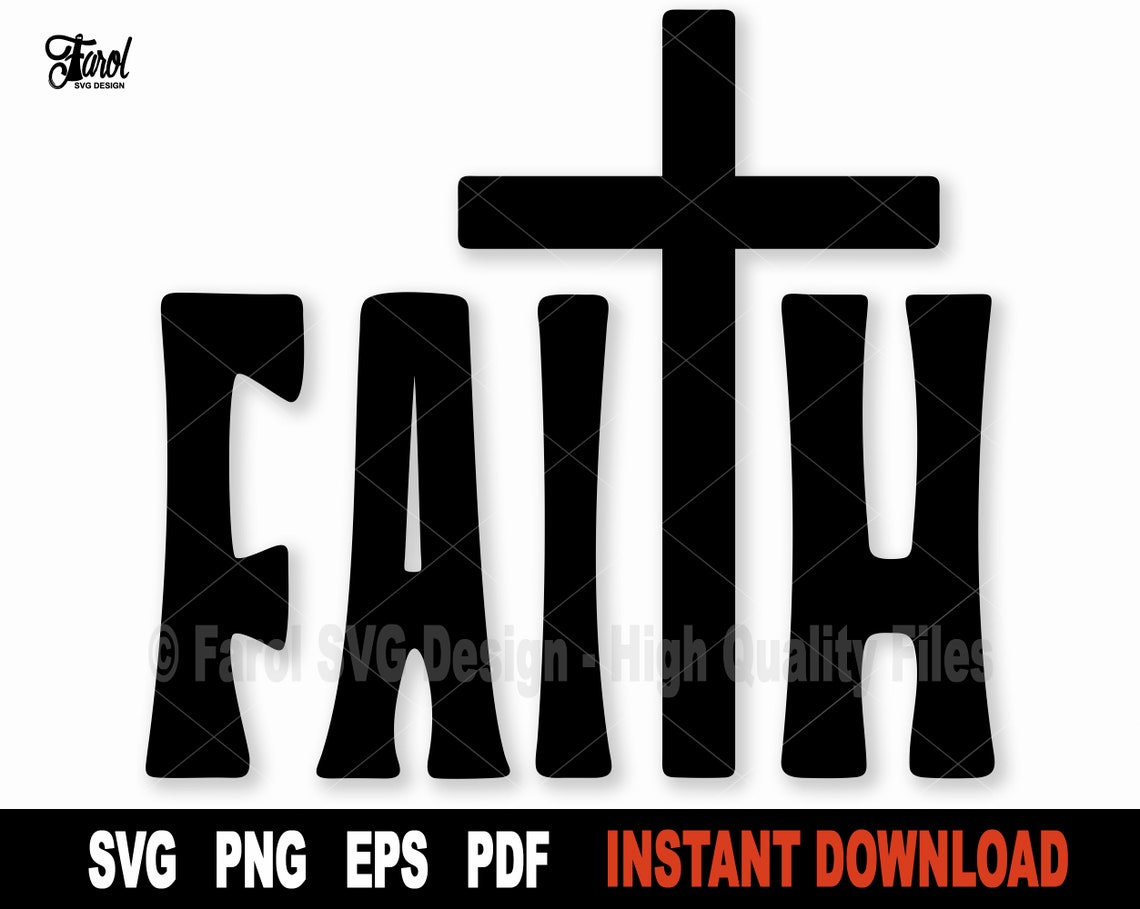 Faith Svg Cross Svg Faith Cross Svg Files For Cricut Etsy