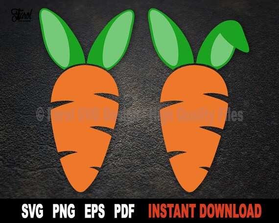 Carrot SVG With Bunny Ears SVG File for Cricut Silhouette 2 | Etsy