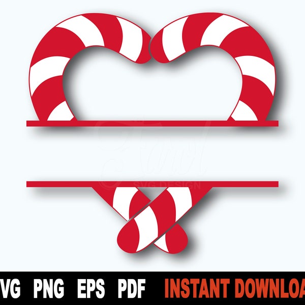 Candy Cane Svg - Etsy