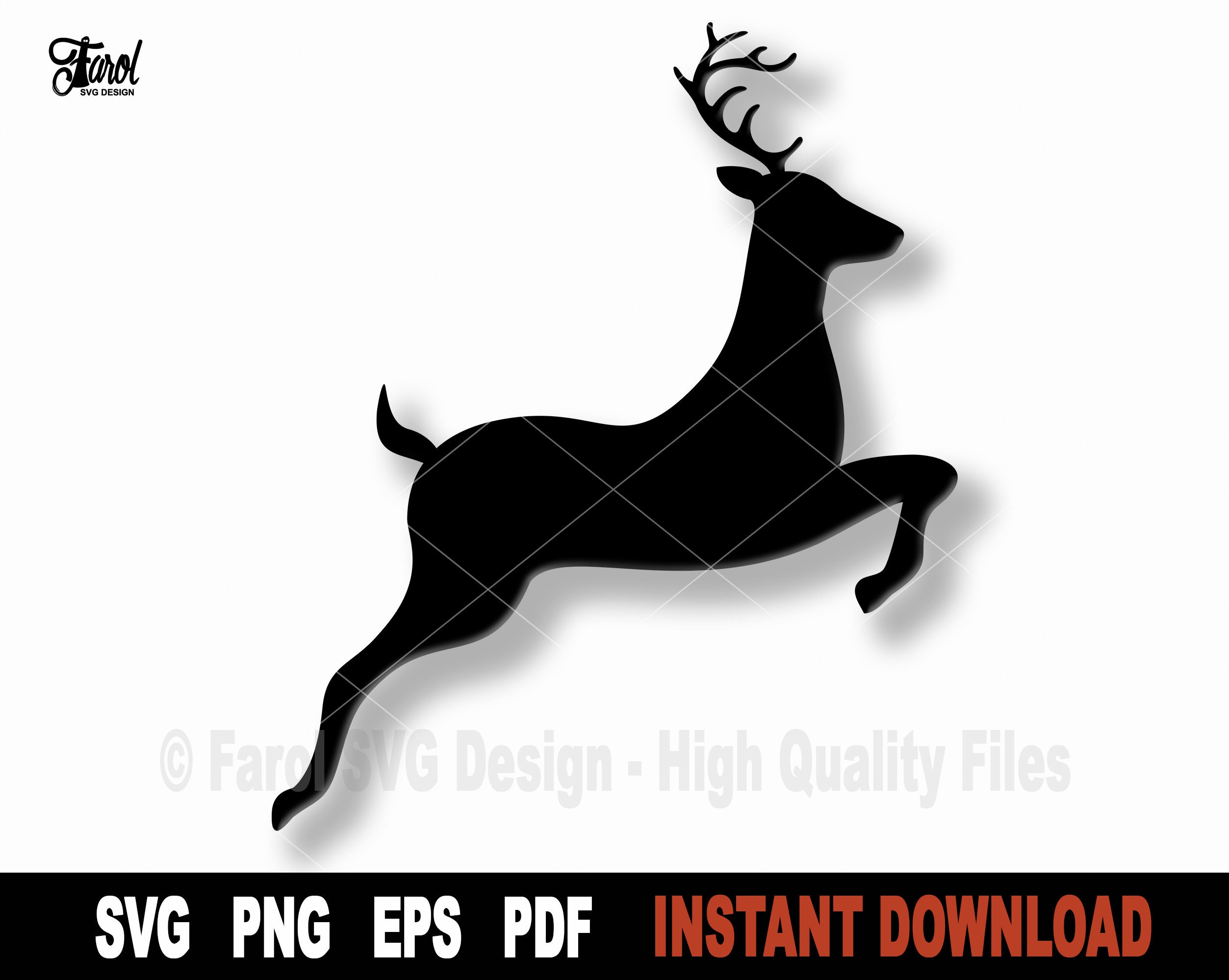 Reindeer Svg Flying Reindeer Svg Cut File Cricut - Etsy