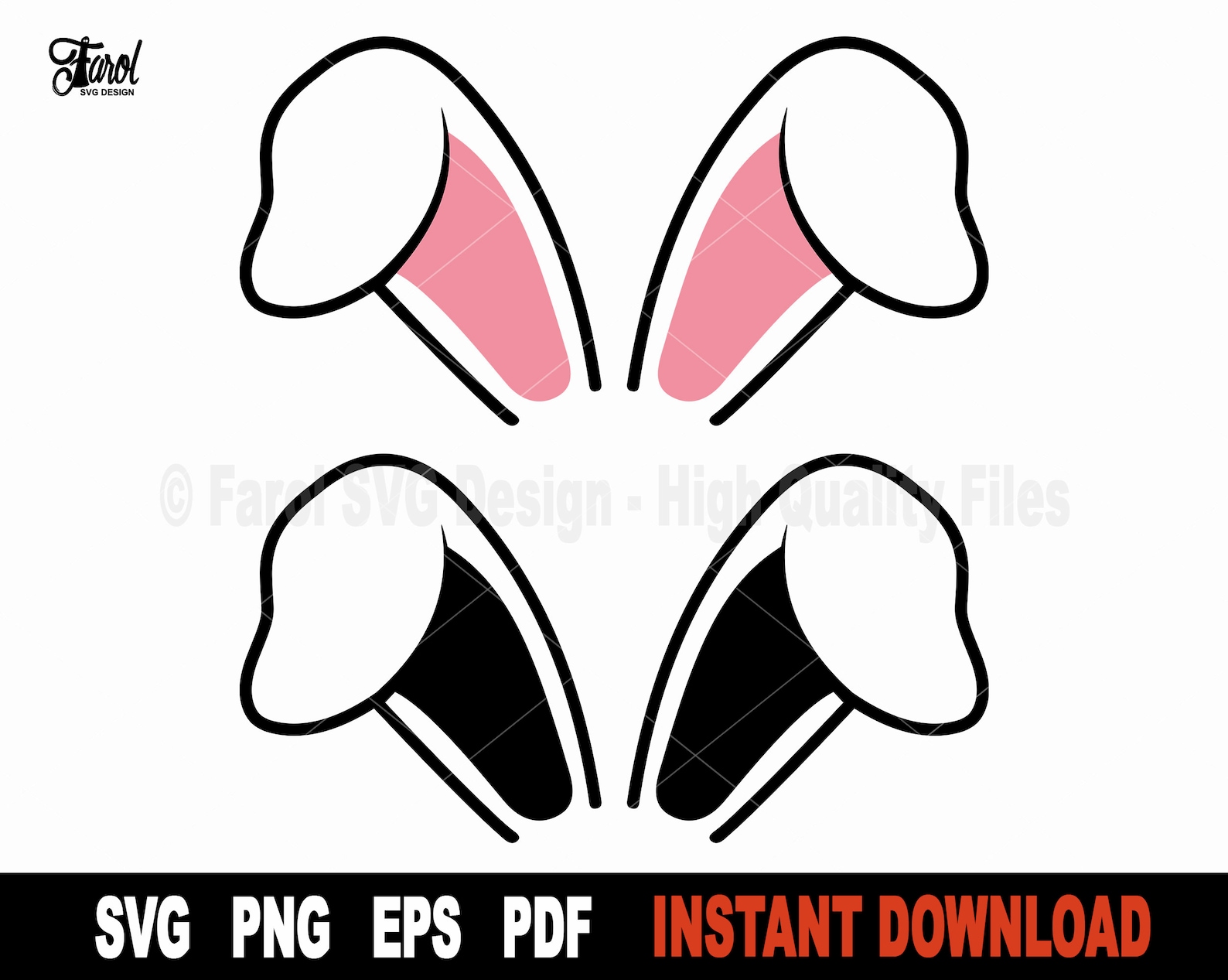 Bunny Ears SVG Easter Svg File for Cricut Silhouette Easter - Etsy