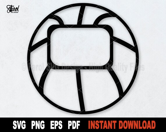 Basketball SVG Rectangular Box Split Monogram Svg Cut File | Etsy