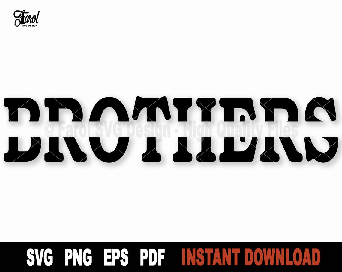 Brothers SVG Brothers Split Name Frame Svg File for Cricut - Etsy