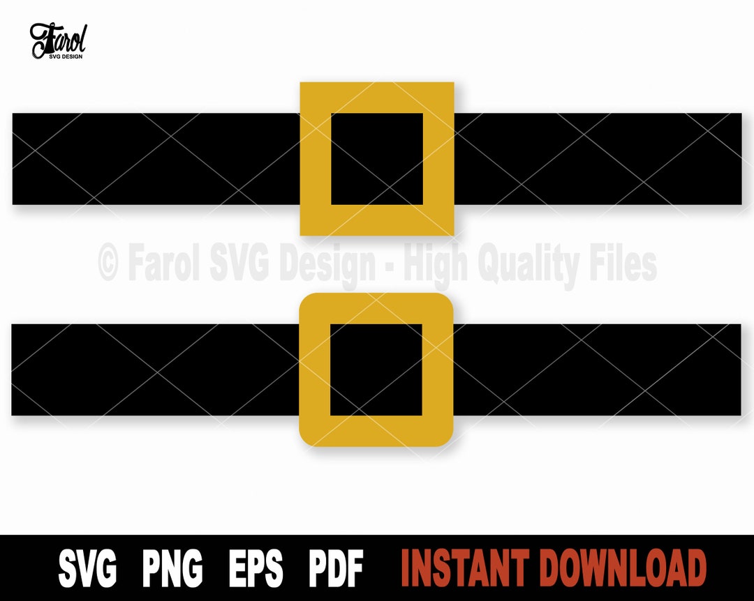 Santa Belt Svg, Santa Claus Svg File for Cricut, Silhouette, Christmas ...