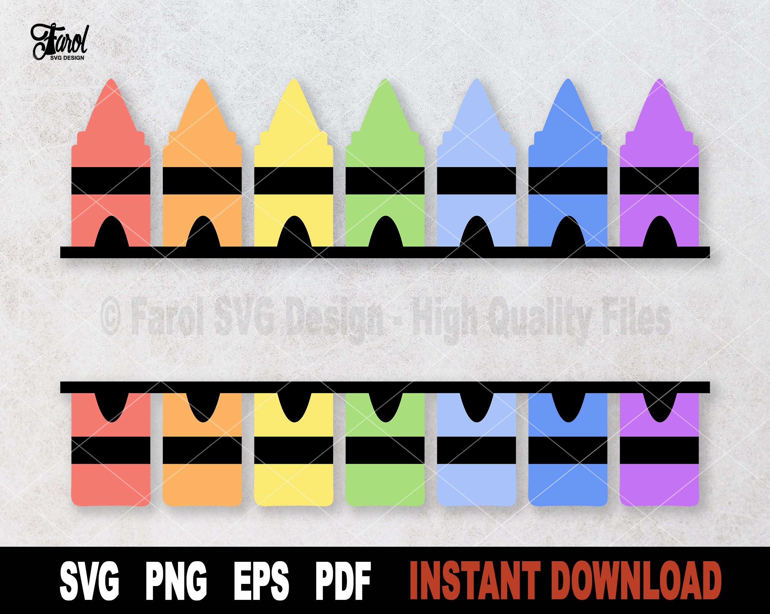 Crayon Monogram Svg Teacher Name Svg File for Cricut - Etsy