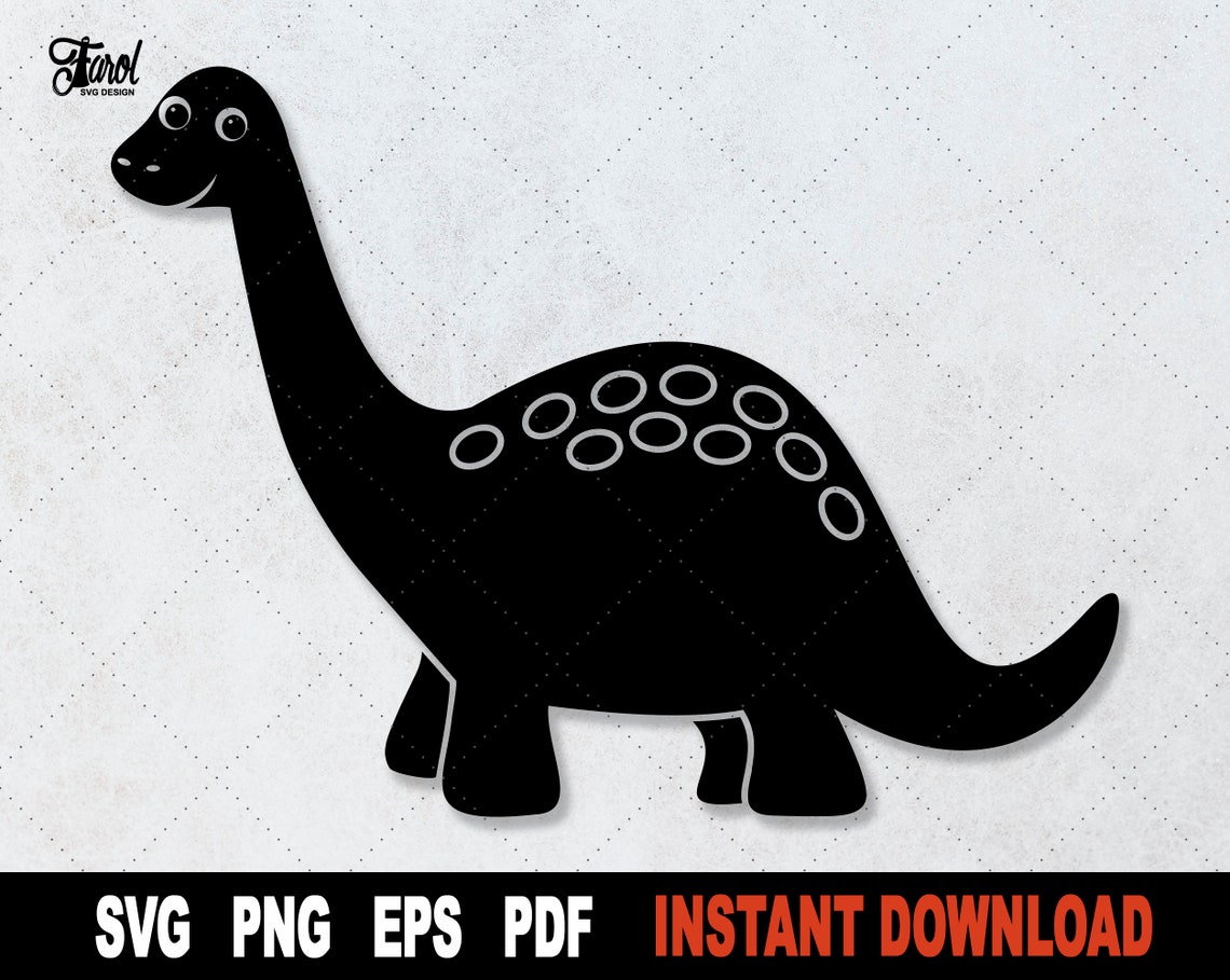 Dinosaur SVG Brontosaurus SVG Dinosaur SVG File for Cricut | Etsy