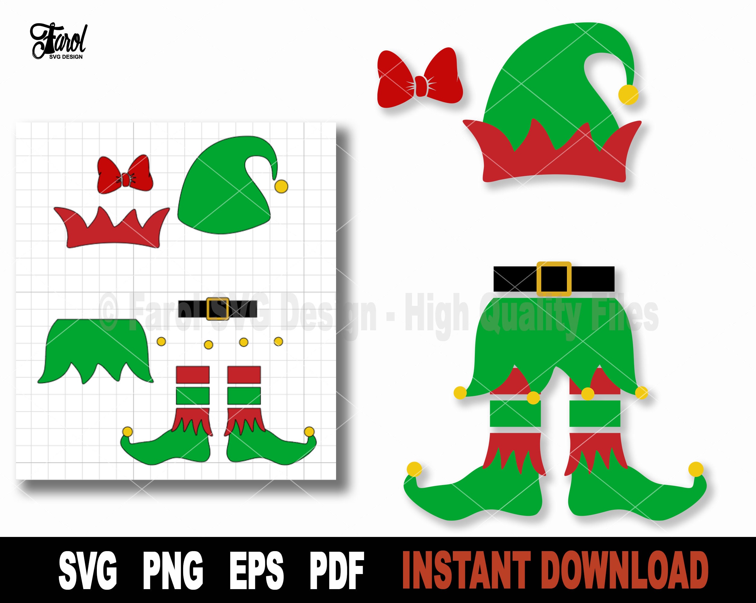 Elf Hat Svg Elf Hat and Shoes File File for Cricut - Etsy
