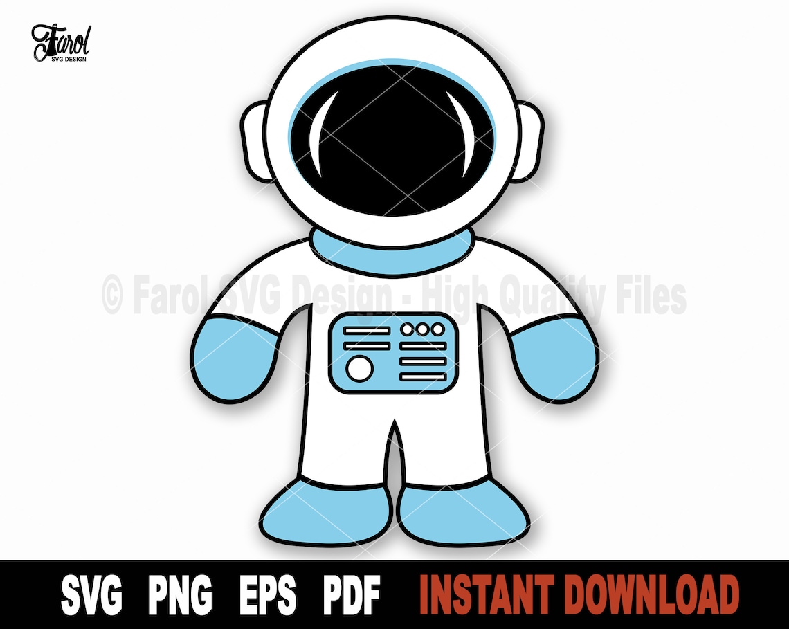 Astronaut Svg File for Cricut Silhouette Cute Astronaut Svg | Etsy