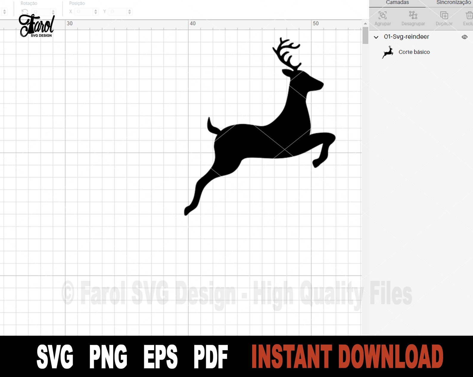 Reindeer Svg Flying Reindeer Svg Cut File Cricut - Etsy