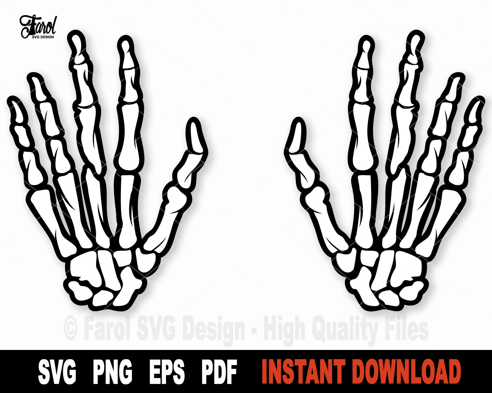 Skeleton Hands Svg Skeleton Svg File for Cricut Silhouette - Etsy UK