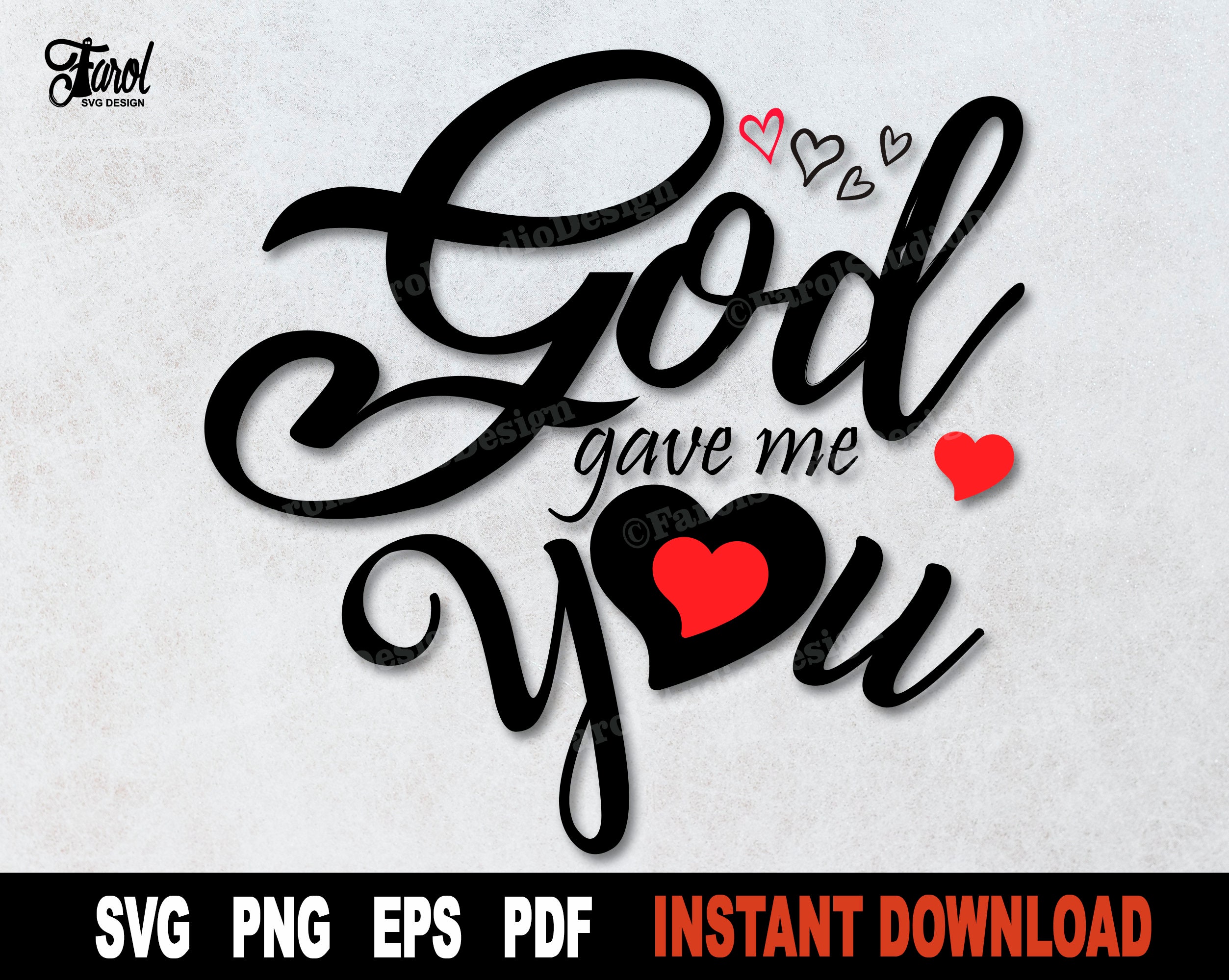 God Gave Me You SVG Valentines Day Svg File for Cricut - Etsy
