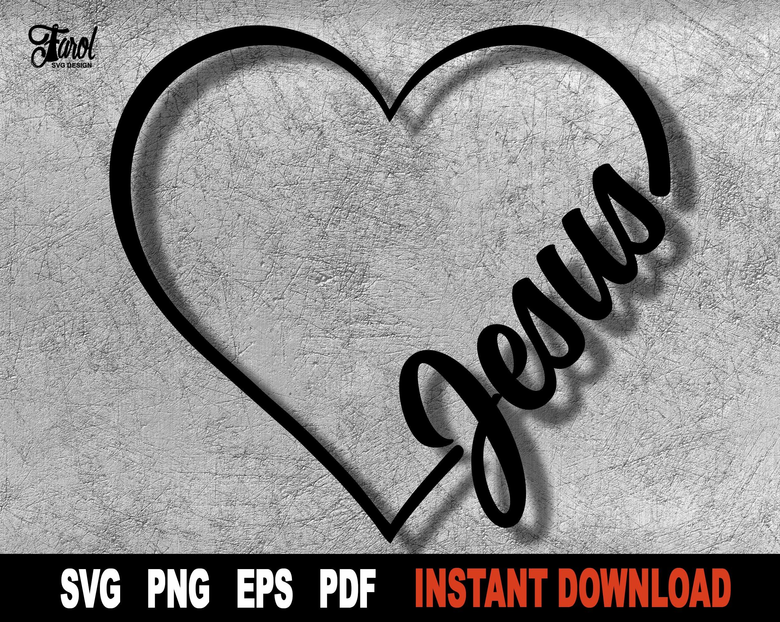 Heart Svg Jesus SVG Christian Svg File for Cricut - Etsy