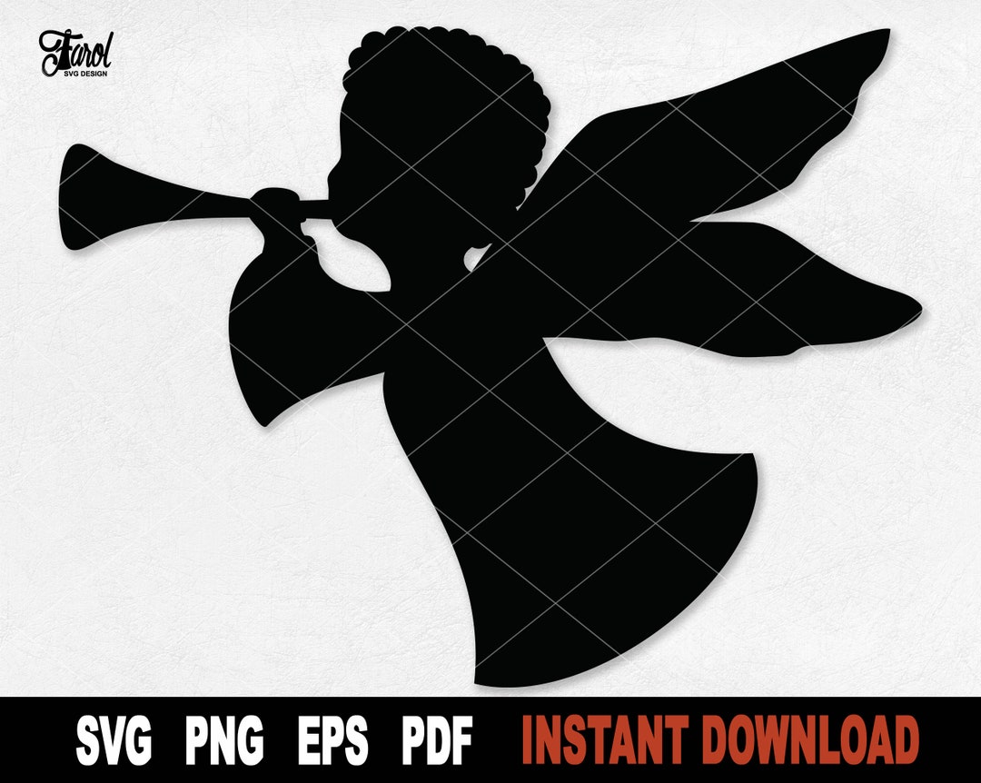 Angel Svg, Christmas Angel Svg File for Cricut, Silhouette, Angel Wings ...