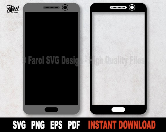 Cell Phone Svg Smartphone Svg File for Cricut Silhouette | Etsy Hong Kong