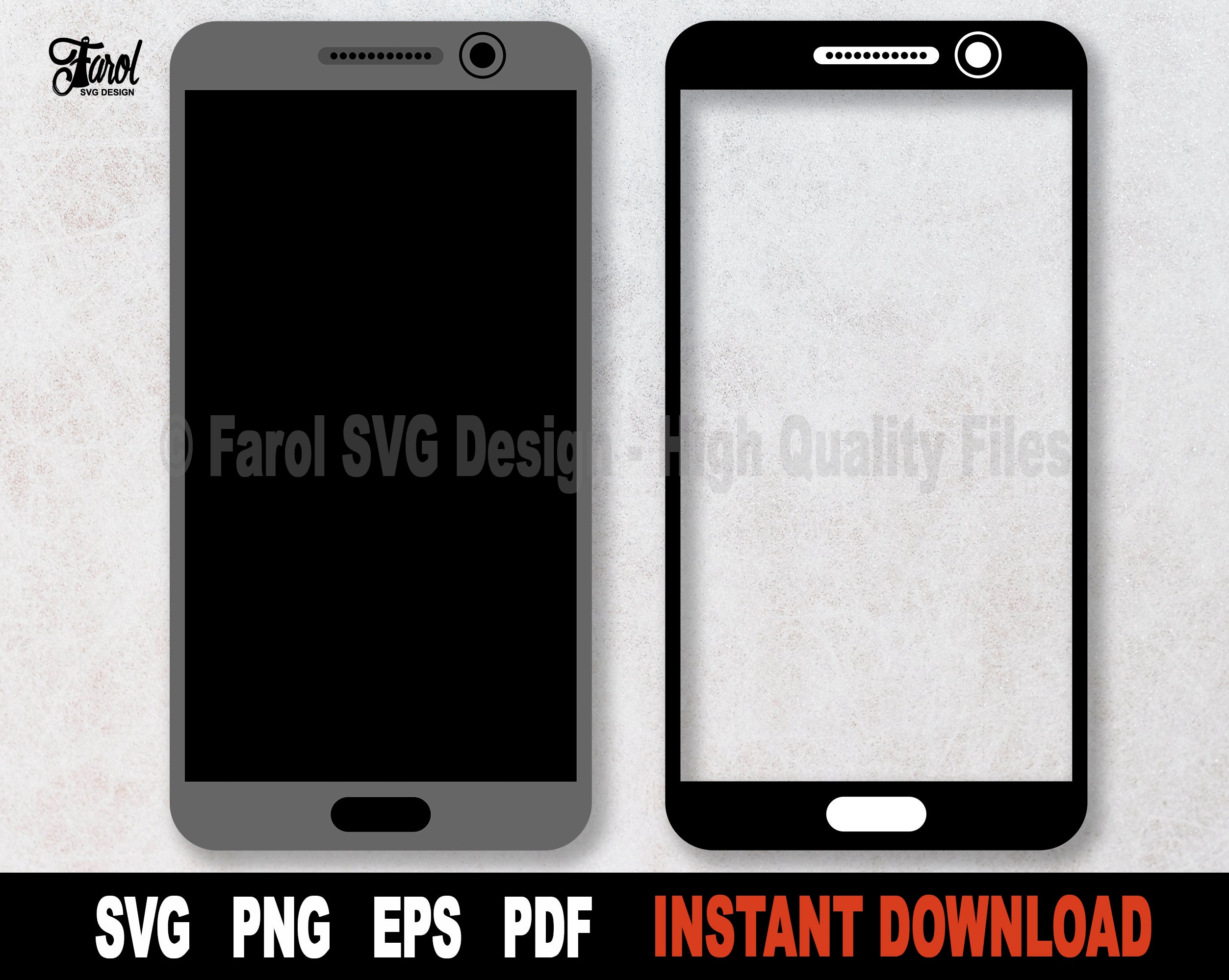 Cell Phone Svg Smartphone Svg File for Cricut Silhouette - Etsy