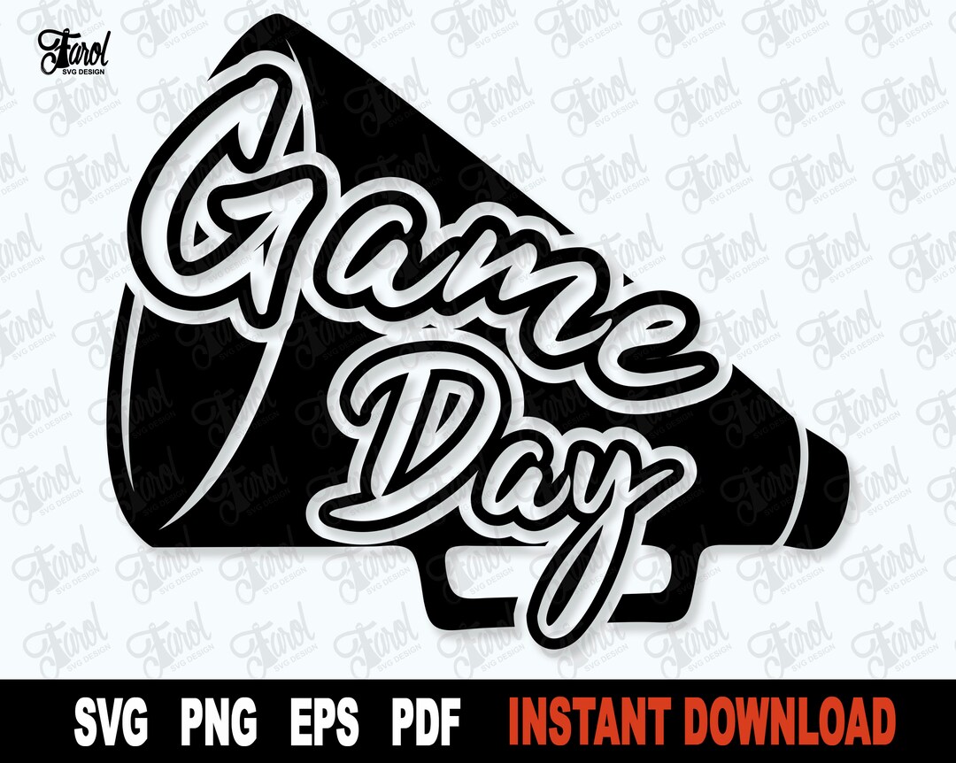 Megaphone SVG, Game Day SVG Cut File, Cheerleader SVG, Cheer Svg File ...