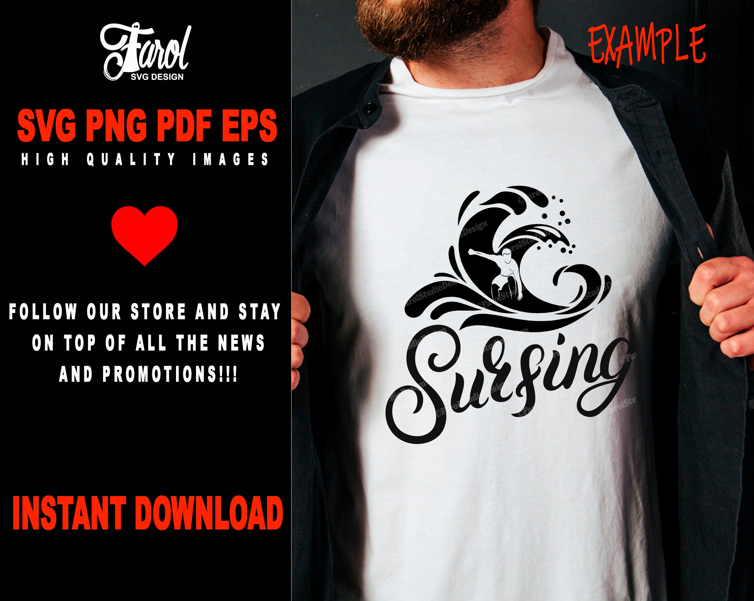 Surfing SVG Surf Board SVG File for Cricut Silhouette - Etsy Canada