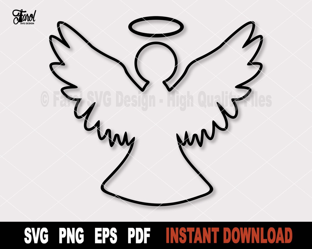 Angel Svg, Christmas Angel Svg File for Cricut, Silhouette, Angel Wings ...