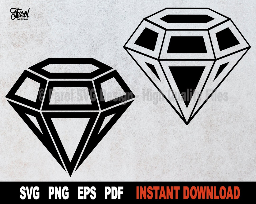 Diamond SVG, Diamond File for Cricut, Silhouette, Svg Cut File, Diamond ...