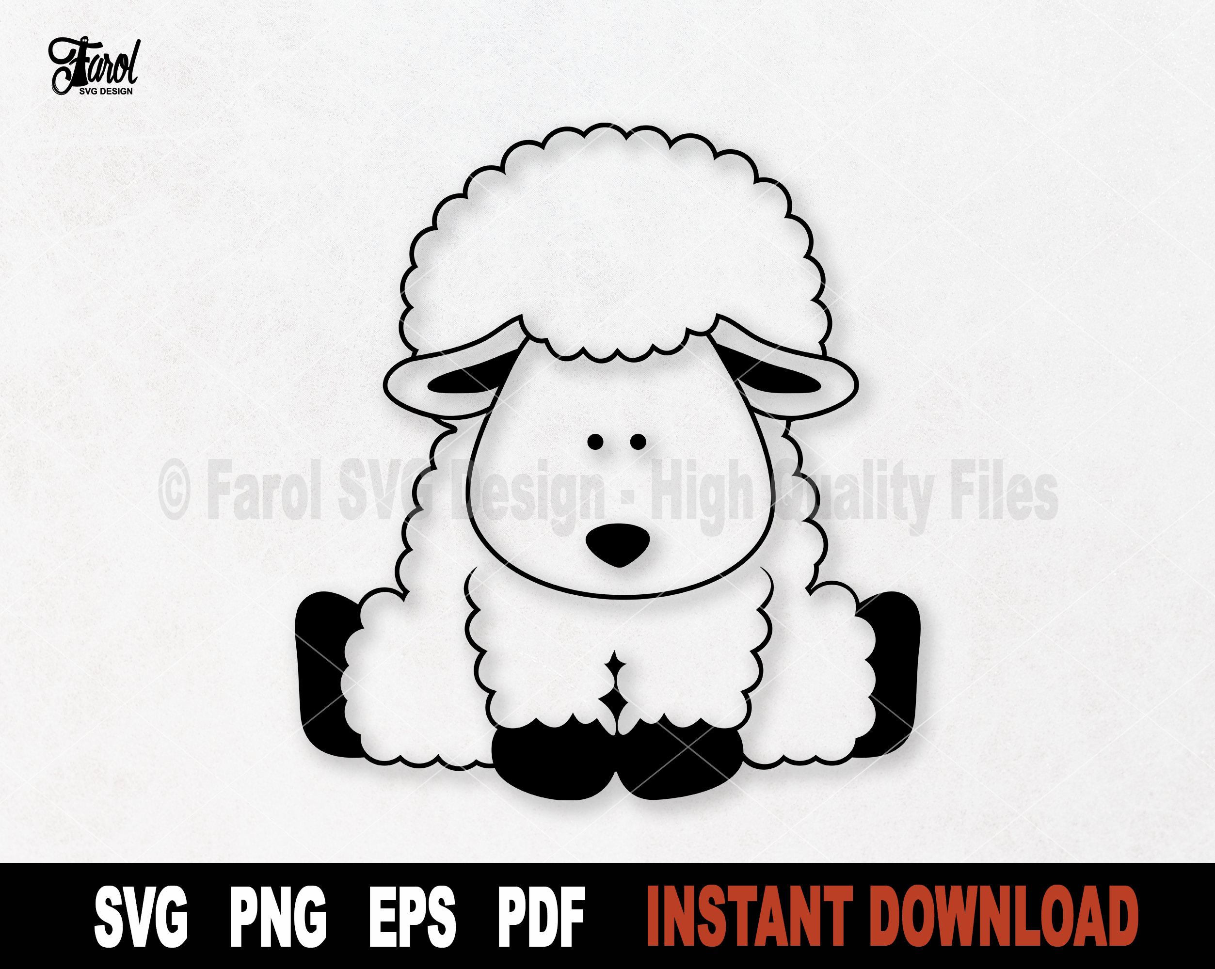 Sheep Svg Cut File, Cute Sheep Svg File for Cricut, Silhouette, Easter ...