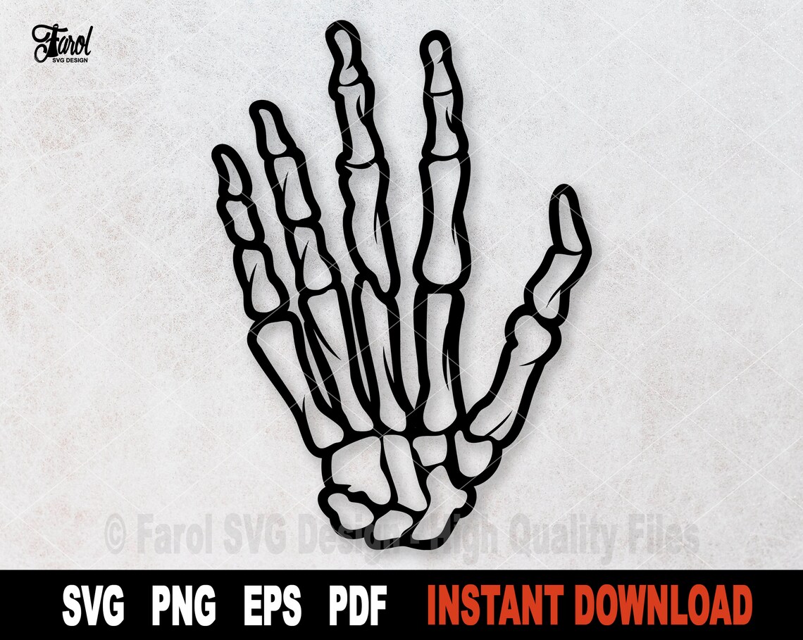 Skeleton Hands Svg Skeleton Outline Svg File for Cricut - Etsy Canada