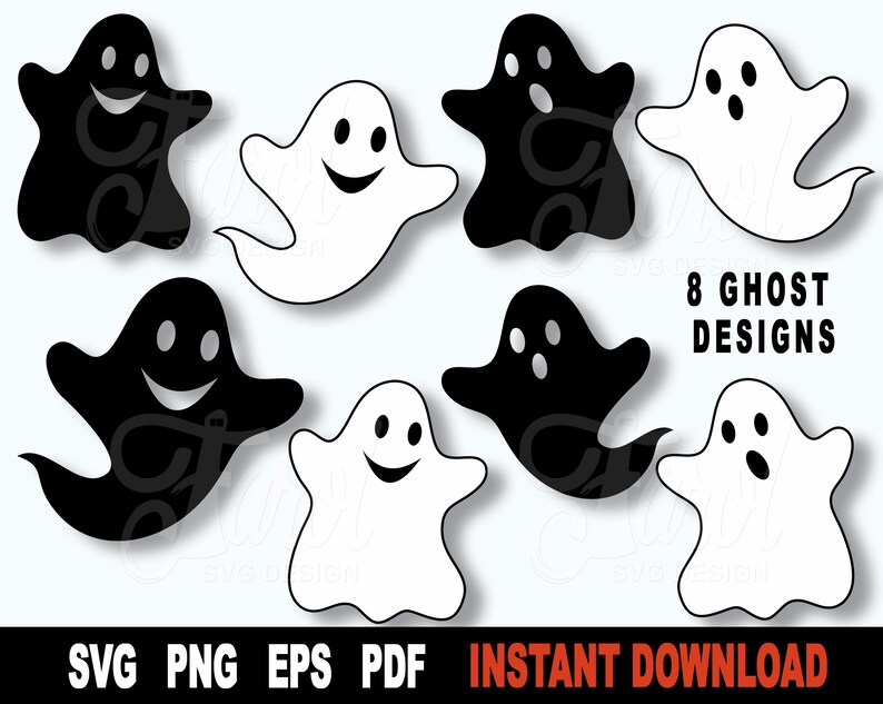 Ghost SVG File for Cricut Ghost SVG Bundle Spooky Holiday | Etsy