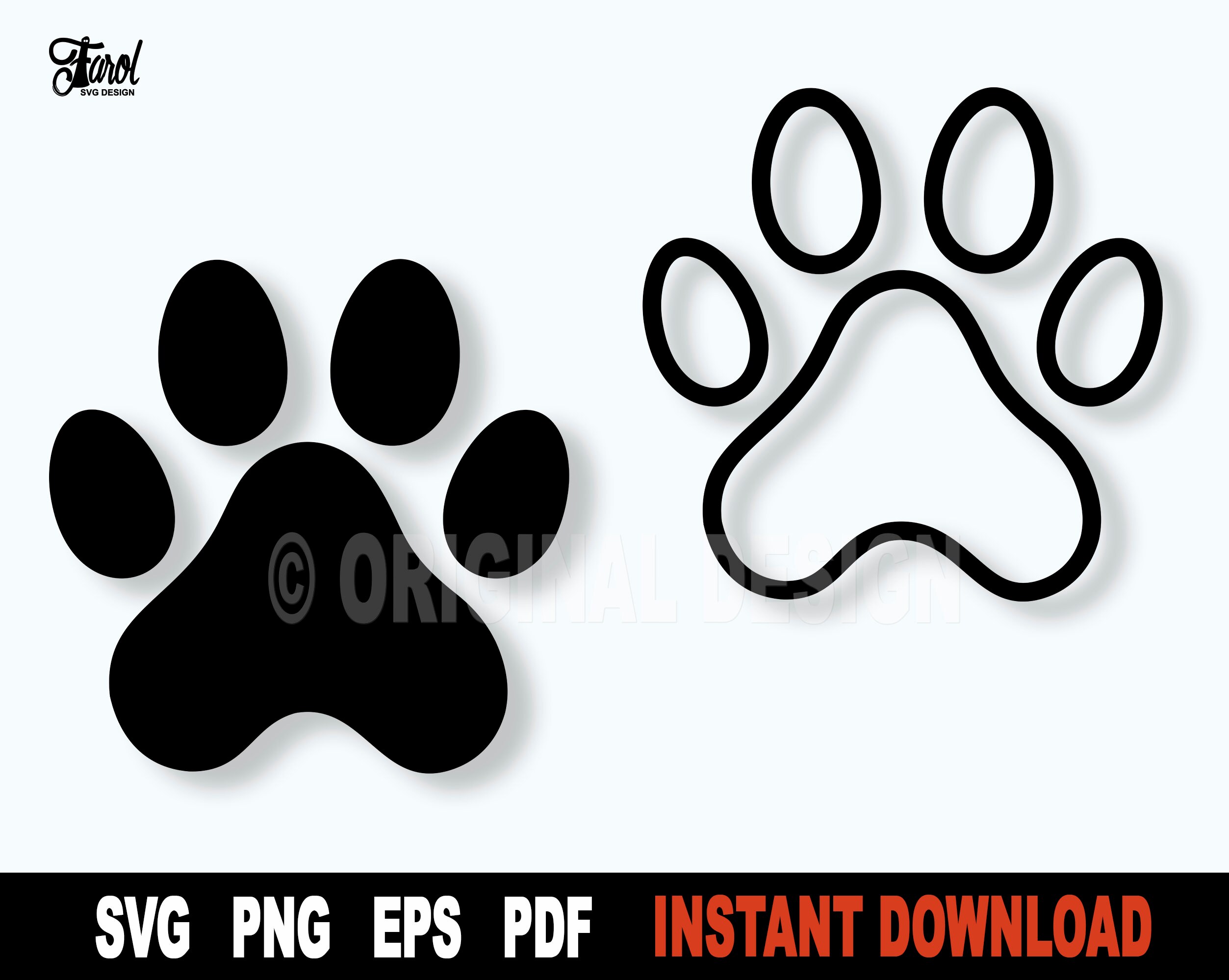 Dog Paw SVG Cut File Paw Svg File for Cricut Silhouette | Etsy UK