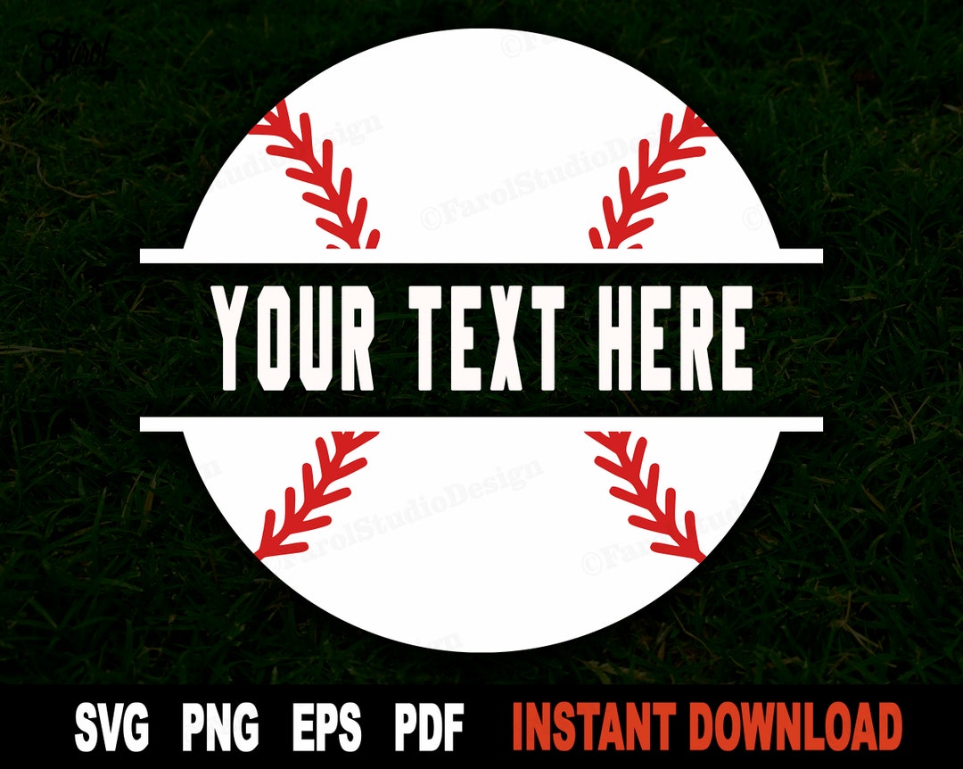 Baseball Split Monogram SVG: Cricut Cut File, PNG (digital Download) - Etsy