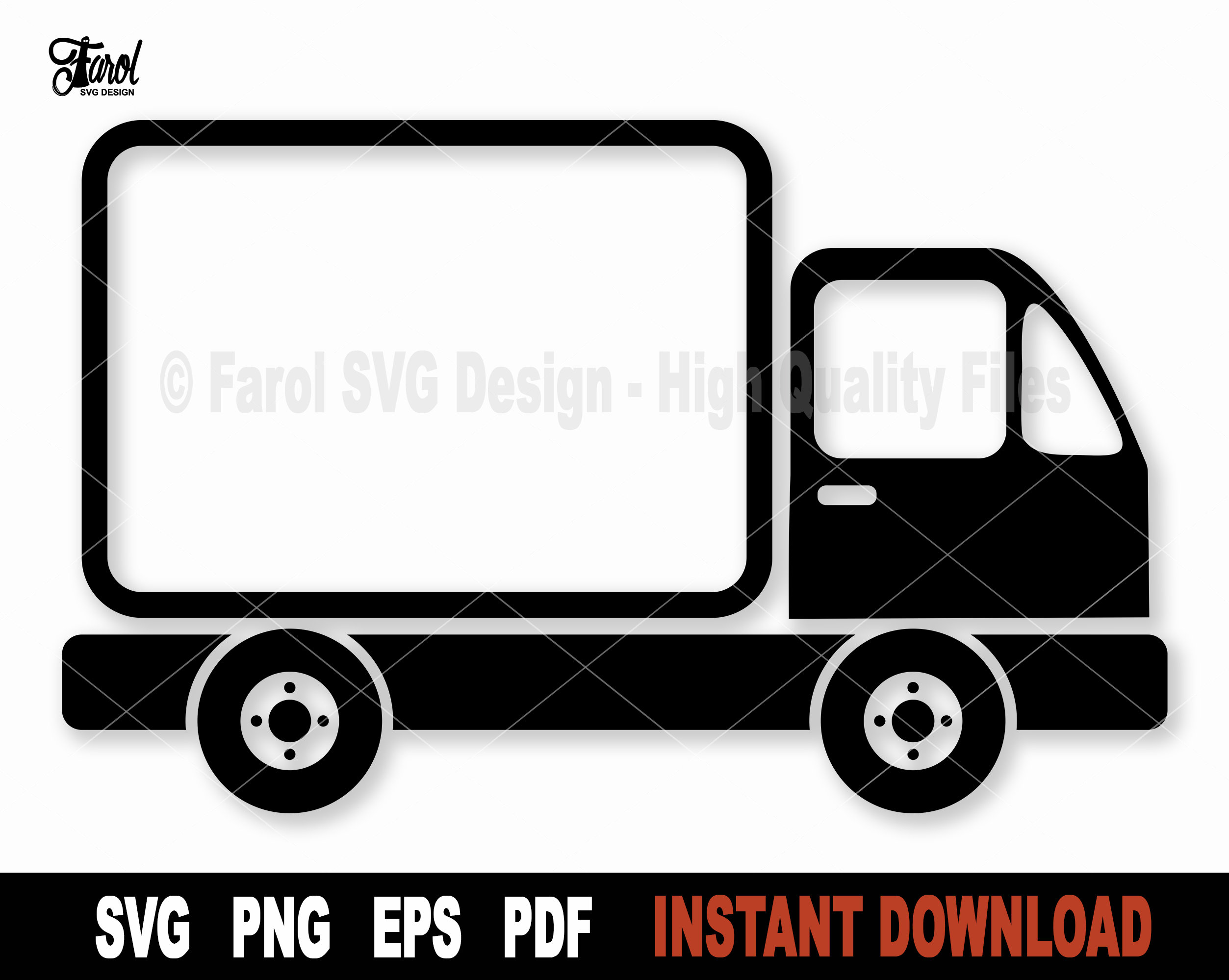 Delivery Truck Svg Cargo Truck Svg File for Cricut - Etsy