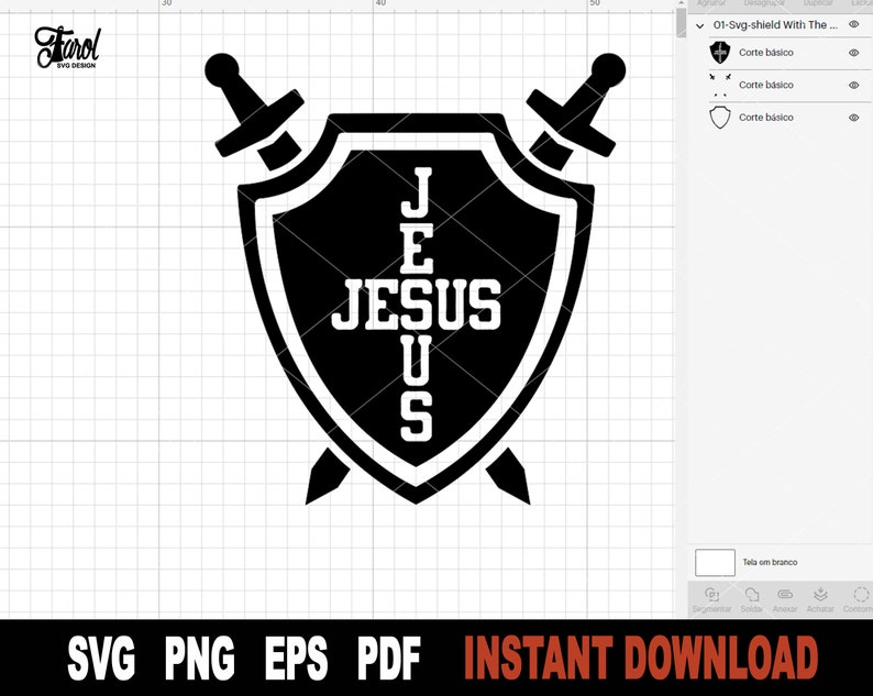 Jesus Shield SVG: Armor of God Cut File (digital Download) - Etsy