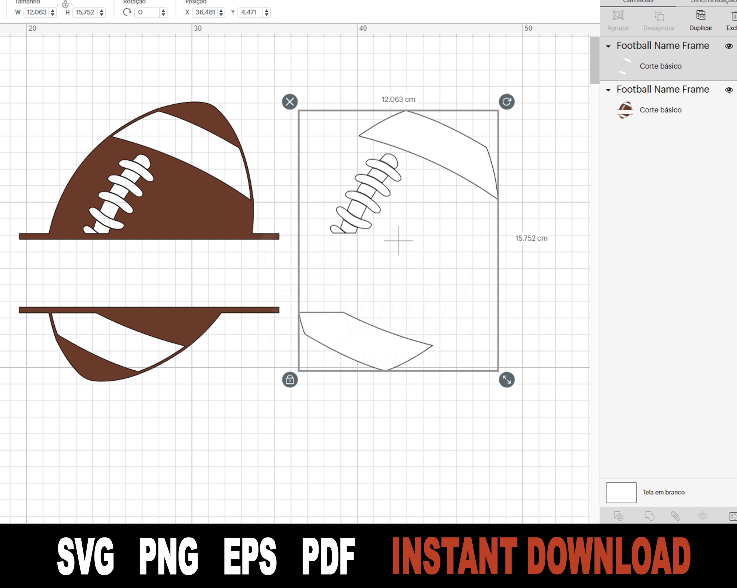 Football Svg Football Split Monogram Svg Football Svg File - Etsy