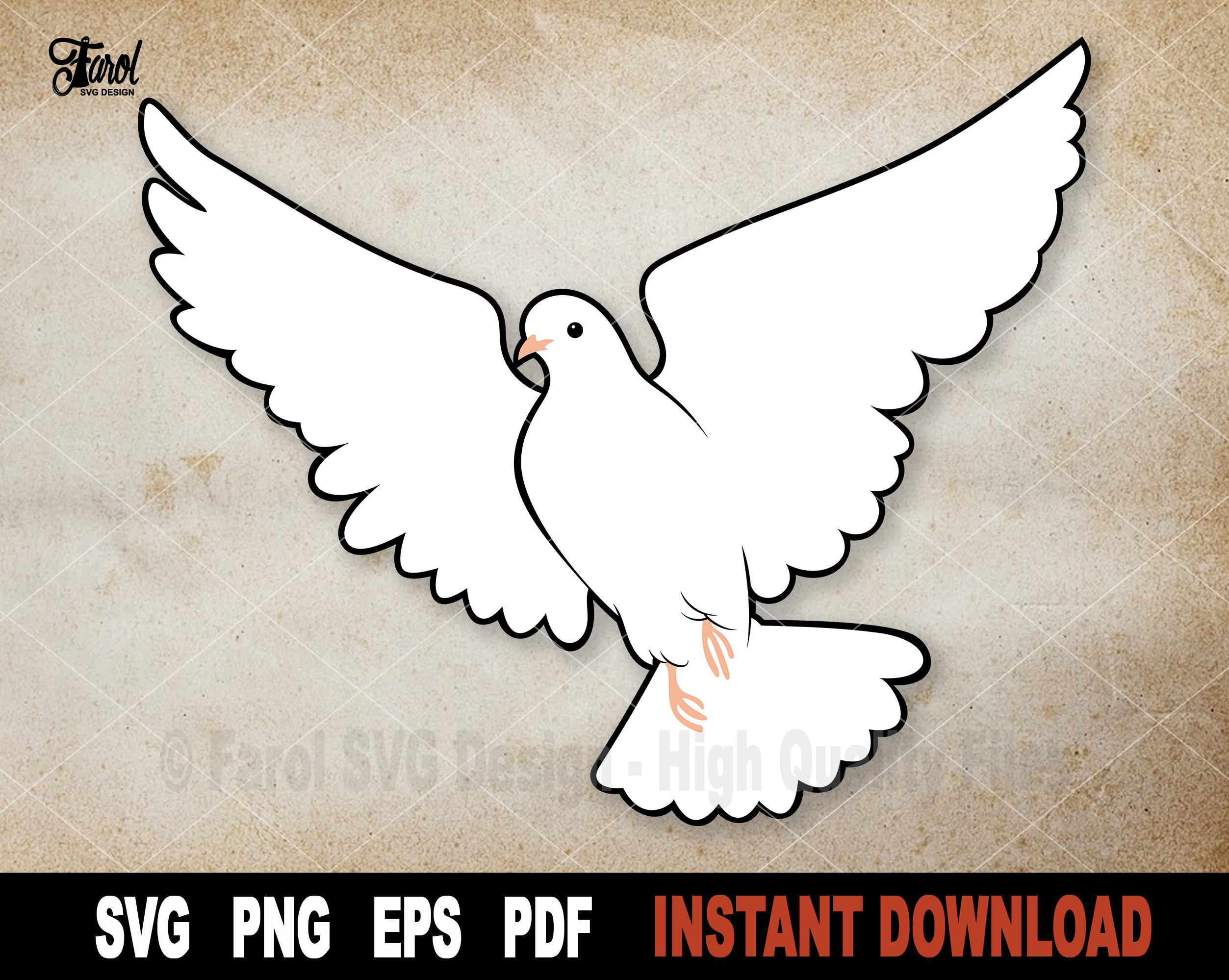 Dove Svg Cutting File Dove SVG File for Cricut Silhouette - Etsy Israel