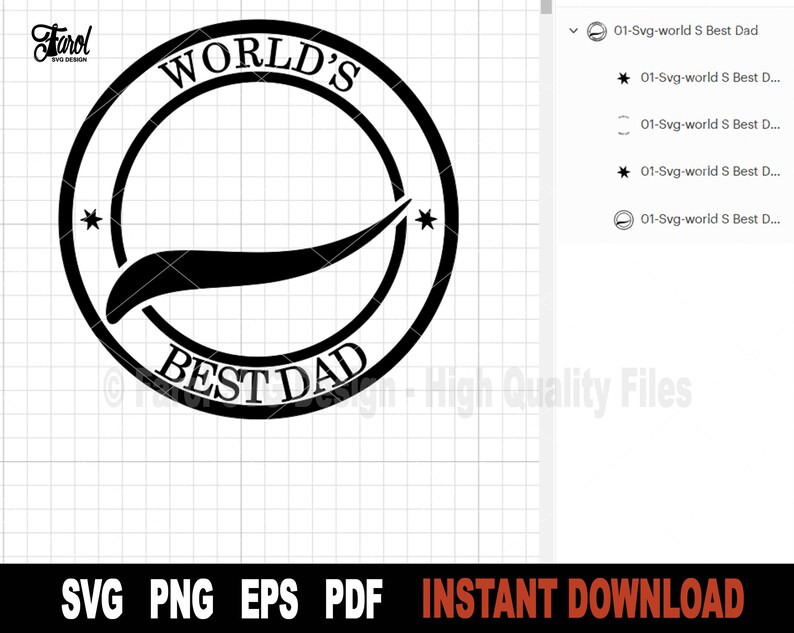 World's Best Dad SVG, Father's Day Cricut File (digital Download) - Etsy