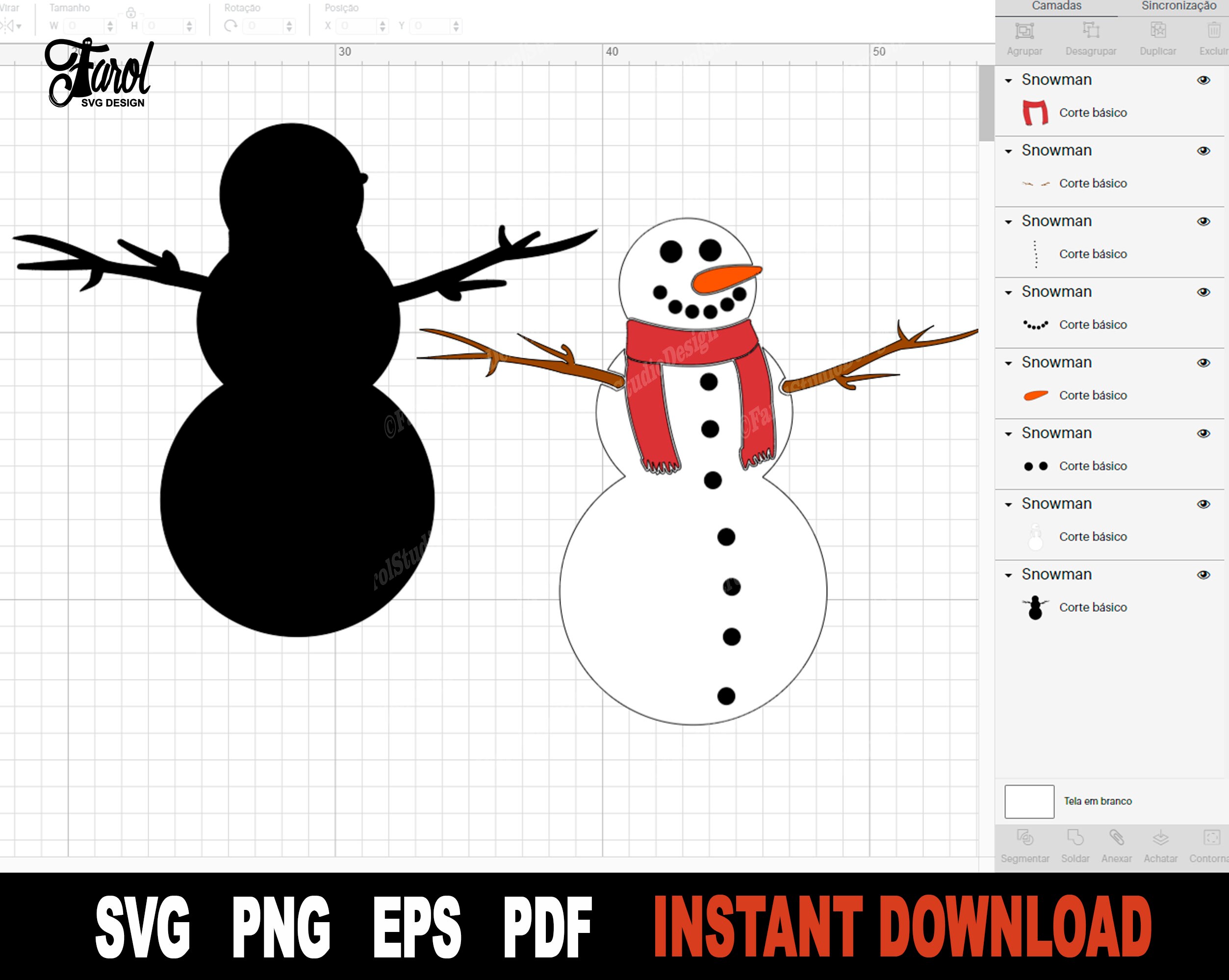 Snowman Svg Christmas Svg File for Cricut Silhouette - Etsy