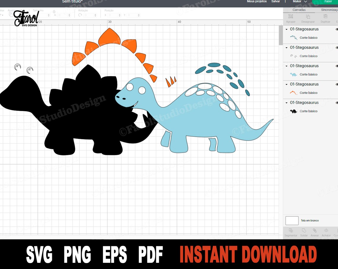 Dinosaur SVG Stegosaurus SVG Dinosaur SVG File for Cricut | Etsy